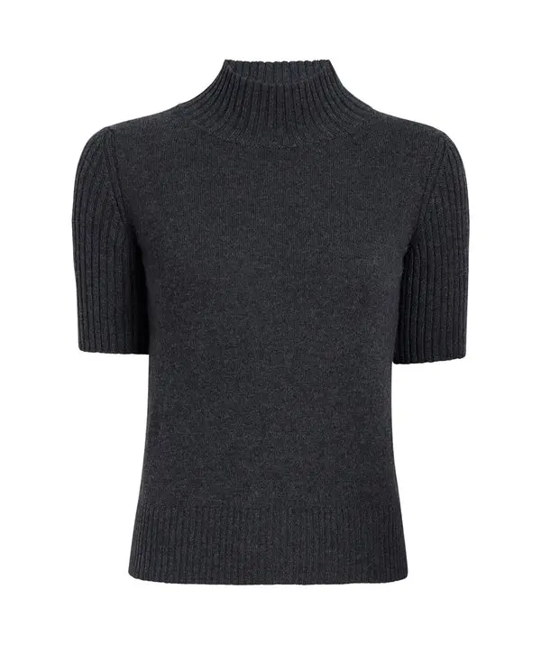 Khaite Cecil Mock-neck Knitted Sweater - Storm