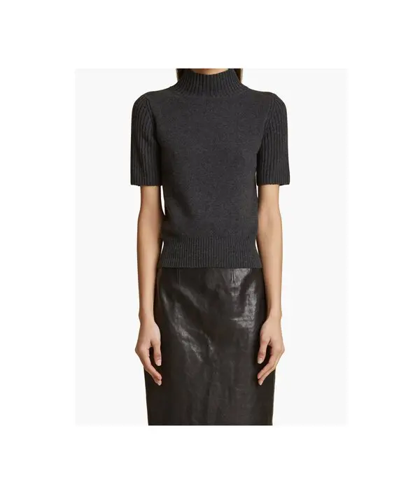 Khaite Cecil Mock-neck Knitted Sweater