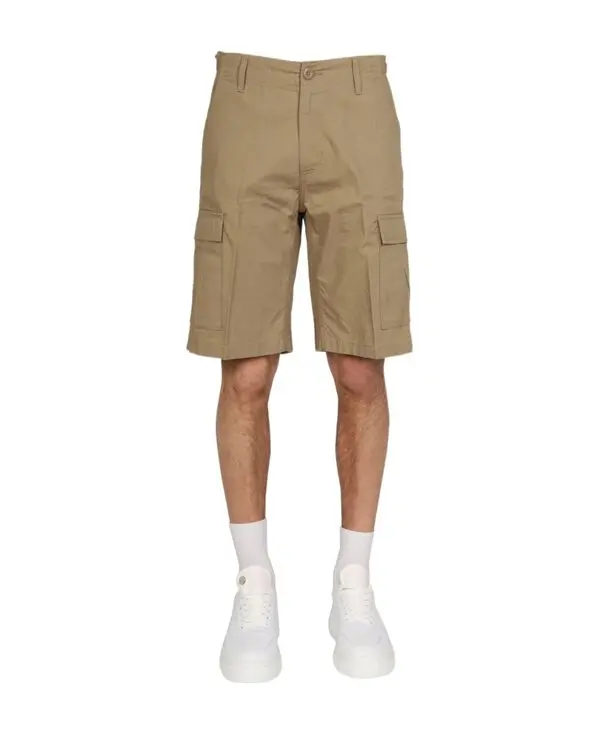 Carhartt Work In Progress Pocket Detailed Bermuda Shorts - Brown