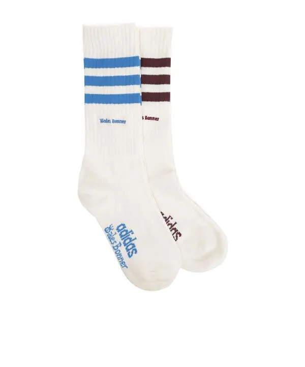 ADIDAS X WALES B ONNER Ribbed Socks 2-pack - White