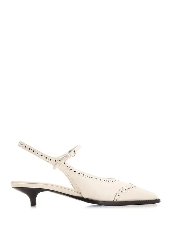 Miu Miu Brogue Slingback Heeled Pumps