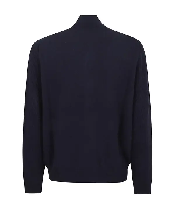 LARDINI High-neck Buttoned Knitted Cardigan