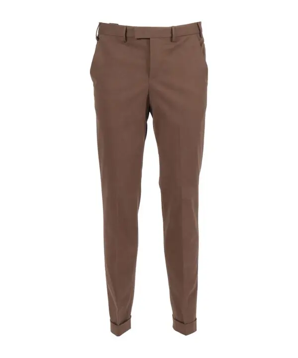 PT TORINO Flat Front Pants - Brown