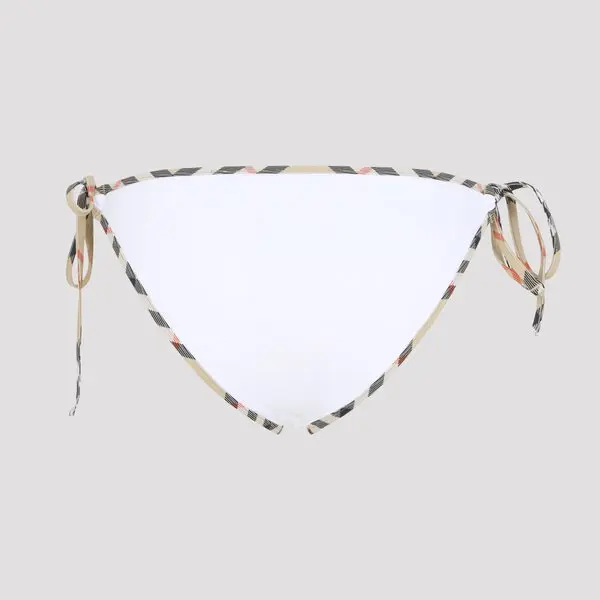 Burberry Check Trim Bikini Briefs - White