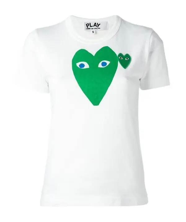 Play Comme Des Garcon Comme Des Garçons Play Logo Printed T-shirt - White