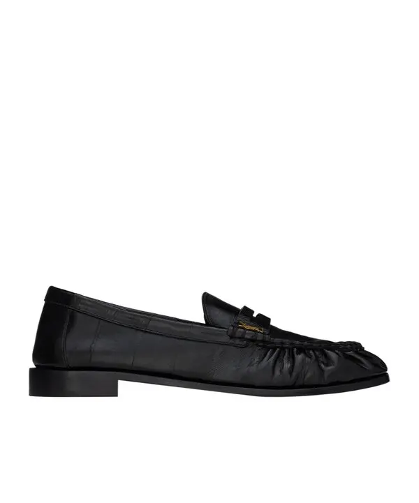 Saint Laurent Le Loafer Supple In Eel - Black