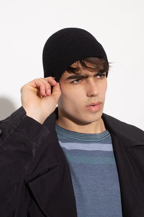 Giorgio Armani Logo-patch Cashmere Beanie