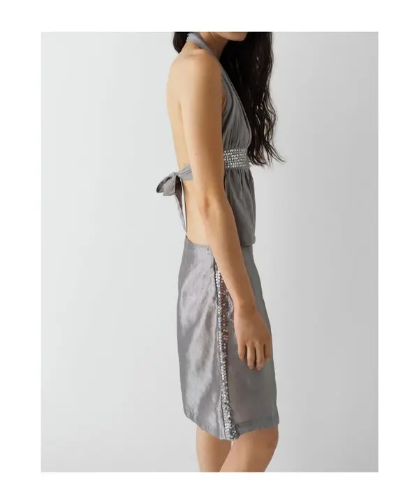 Gimaguas Infinito Sequin Halter Neck Top