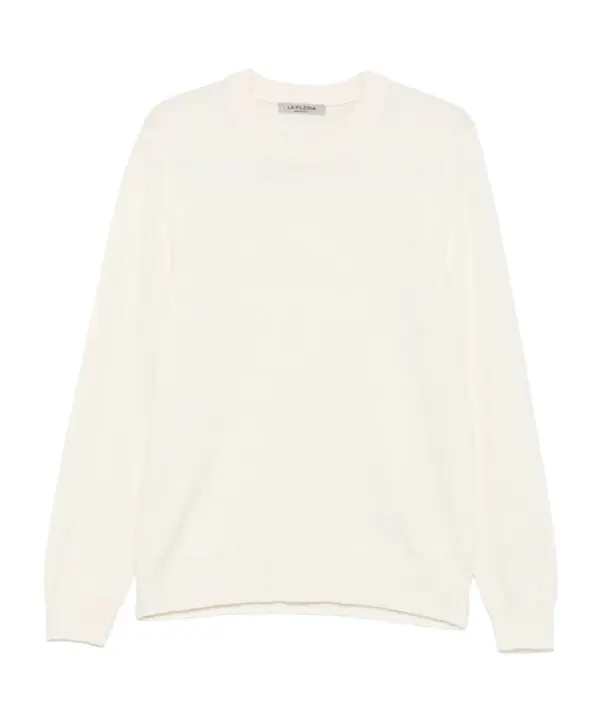 D'ANIELLO Crew-neck Wool Sweater - White