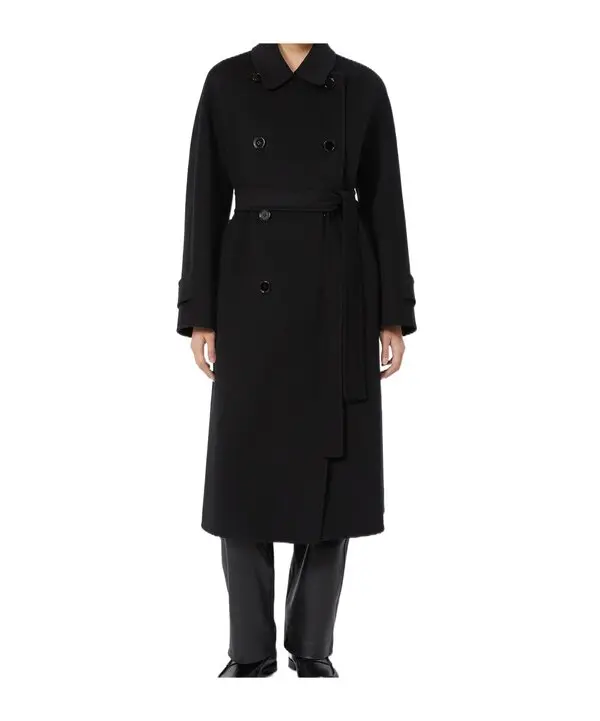Max Mara Belted Waist Coat - Black