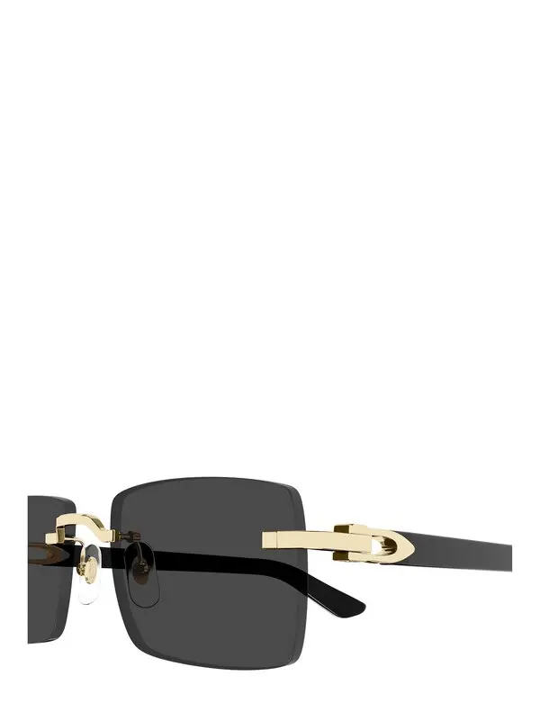 Cartier Frameless Rectangular Sunglasses