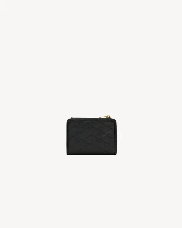 Saint Laurent Niki Bi-fold Wallet In Vintage Leather