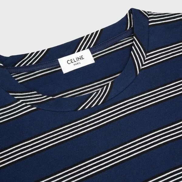 Celine Long-sleeved T-shirt In Striped Cotton Jersey