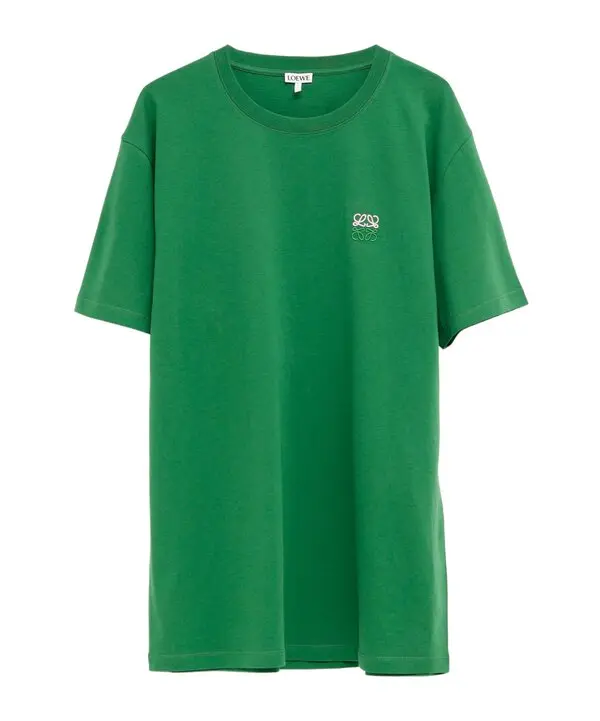 Loewe Anagram-embroidered T-shirt - Green