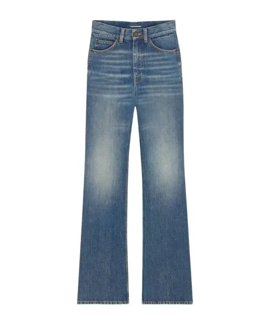 Saint Laurent Clyde High-rise Straight Jeans