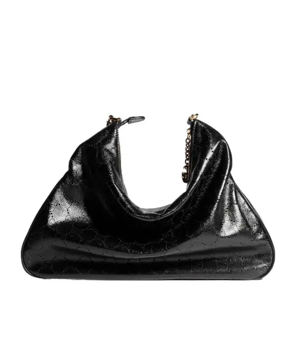 Gucci Lady Lunetta Chain Medium Shoulder Bag - Black