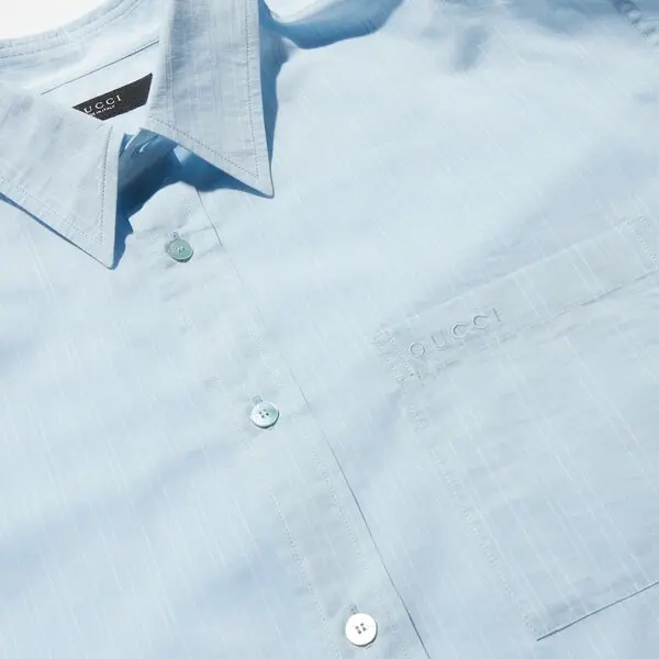 Gucci Striped Technical Cotton Shirt