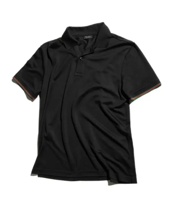 Gucci Silk Jersey Polo Shirt With Web