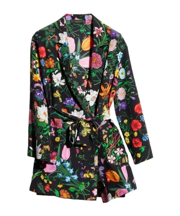 Gucci Printed Silk Shirt With Flora Motif - Multi-color