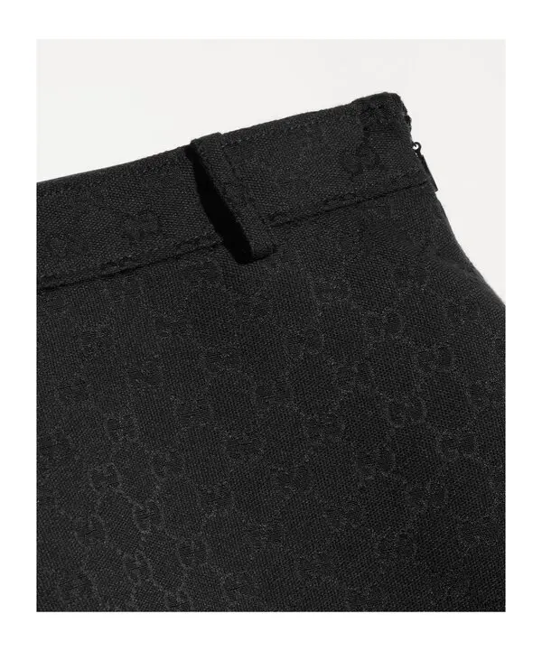 Gucci Gg Cotton Blend Mini Skirt