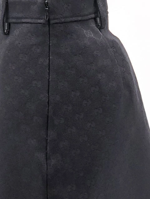 Gucci Gg Cotton Blend Mini Skirt - Black