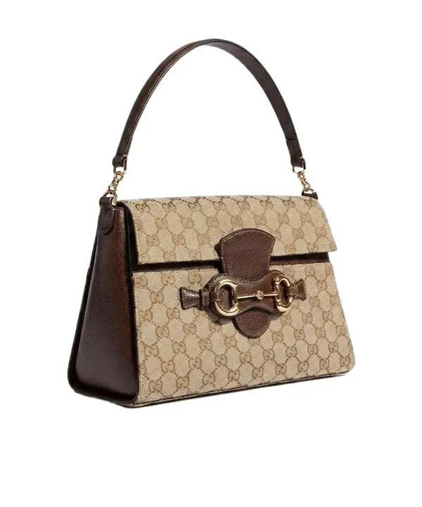Gucci Horsebit Duomo Medium Top Handle Bag - Sand/dark Brown
