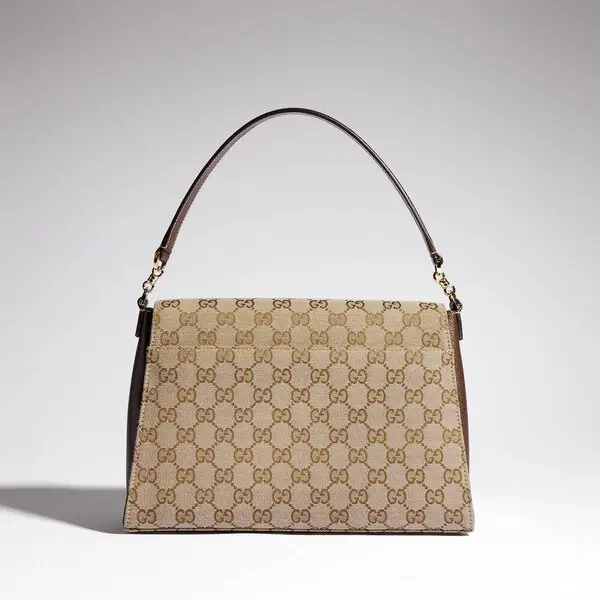 Gucci Horsebit Duomo Medium Top Handle Bag - Sand/dark Brown