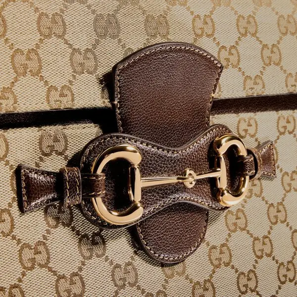 Gucci Horsebit Duomo Medium Top Handle Bag - Sand/dark Brown