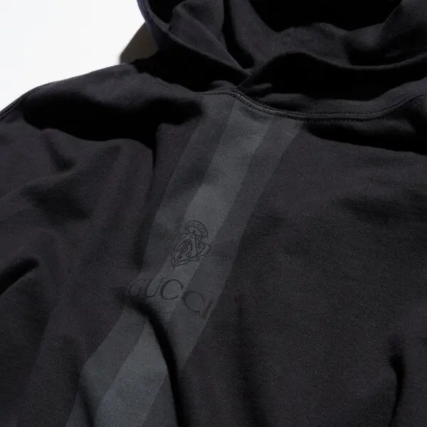 Gucci Hooded Sweatshirt With Muted Web