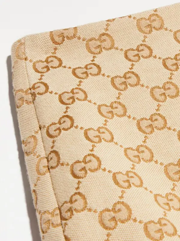 Gucci Gg Cotton Canvas Midi Skirt - Sand-colored
