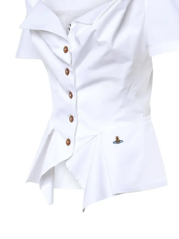 VIVIENNE WESTWOOD Peplum Puff-sleeve Top - White