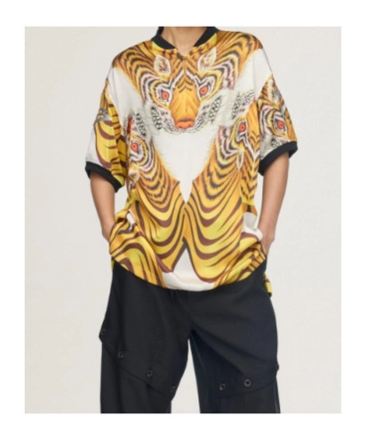 Y3 Tiger-print Short-sleeve Top