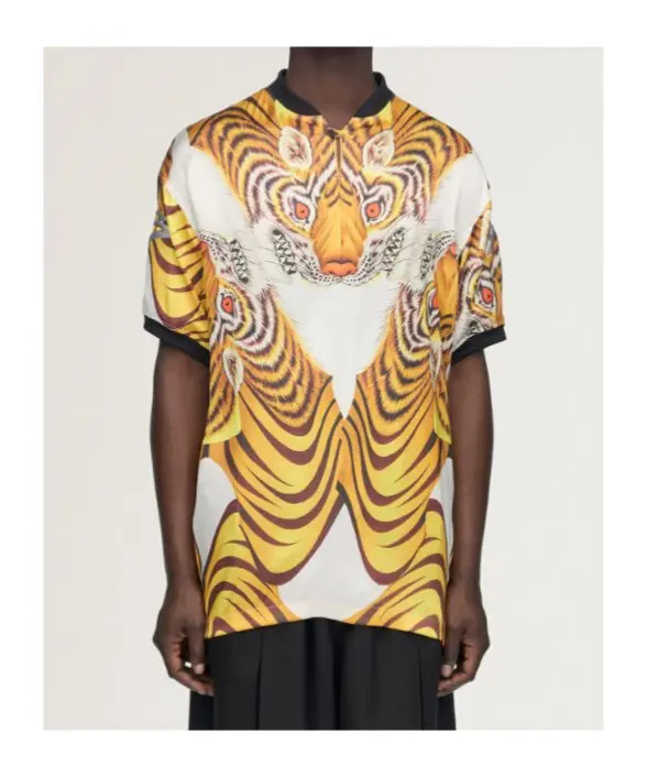 Y3 Tiger-print Short-sleeve Top