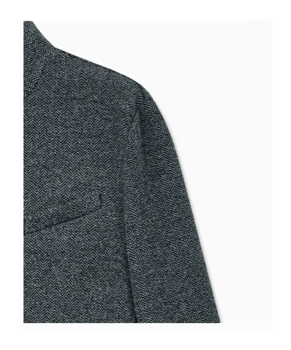Giorgio Armani Slim-fit Blazer In Herringbone Effect Jersey