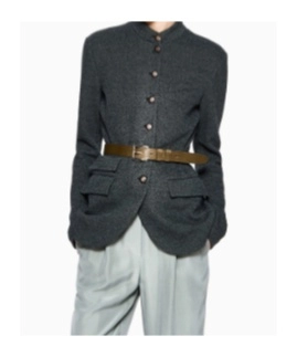 Giorgio Armani Slim-fit Blazer In Herringbone Effect Jersey