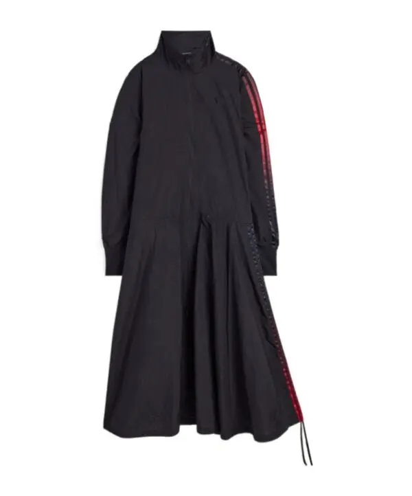 Y3 Logo-print Zip-fastening Midi Dress - Black
