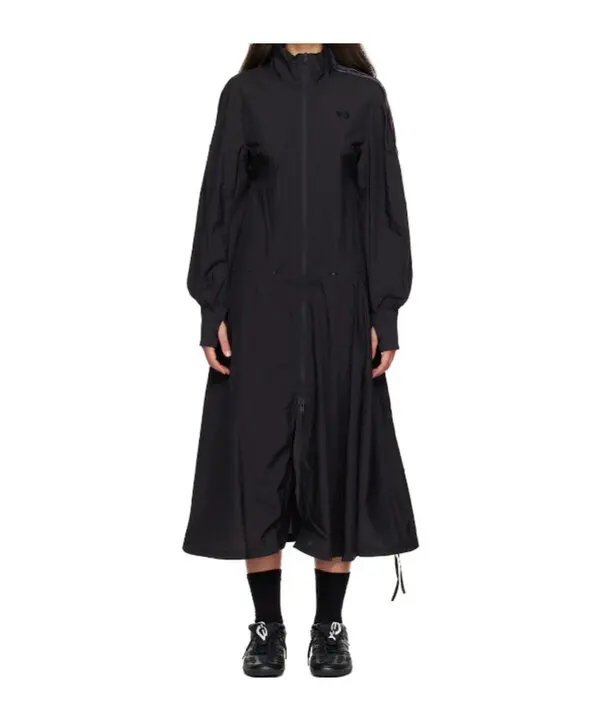 Y3 Logo-print Zip-fastening Midi Dress