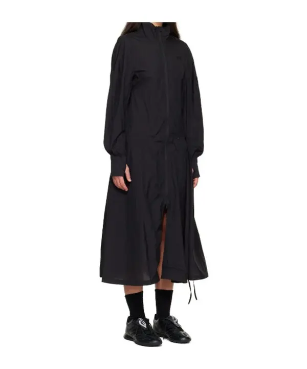 Y3 Logo-print Zip-fastening Midi Dress
