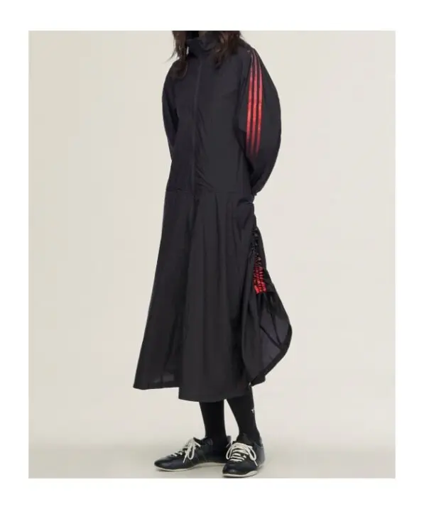 Y3 Logo-print Zip-fastening Midi Dress