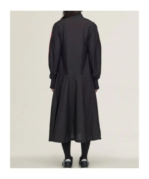 Y3 Logo-print Zip-fastening Midi Dress