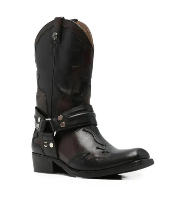 Versace Embroidered Harness Detail Boots