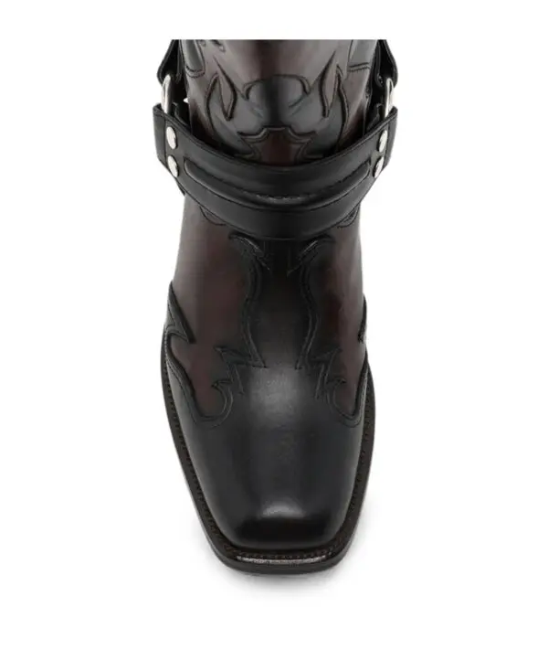 Versace Embroidered Harness Detail Boots