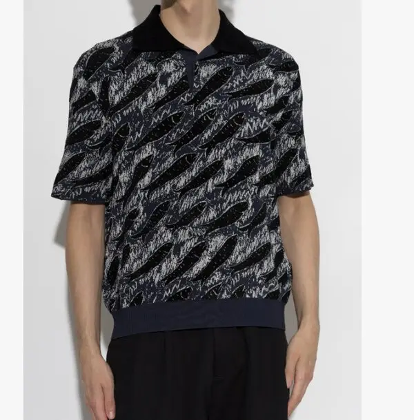 Jacquemus Fish-print Polo Shirt