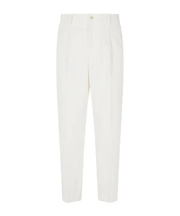 Eleventy Casual Pants With Belt Loops - White
