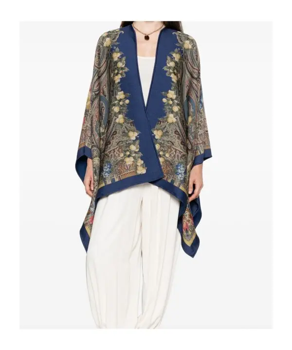 Etro Paisley Print Cape