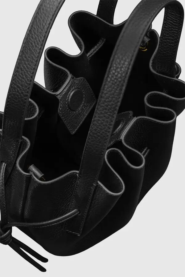 Yuzefi Scallop Mini Tote Pebble Grained Leather