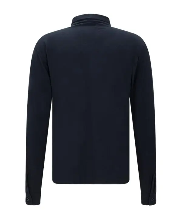 Stone Island Long-sleeve Polo Shirt - Navy Blue