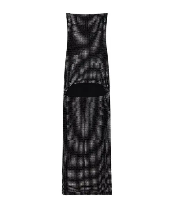 Alexander Wang Crystal-embellished High-low Asymmetric Dress - Black