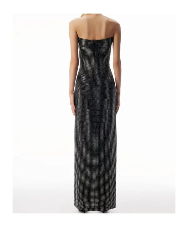Alexander Wang Embellished Strapless High-low Asymmetric Dress