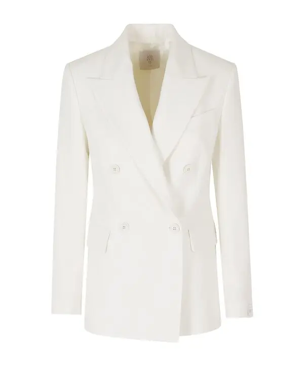 Eleventy Long-sleeved Suit Jacket - White